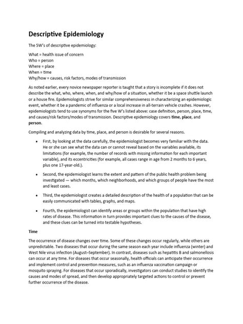 Descriptive Epidemiology Pdf Epidemiology China