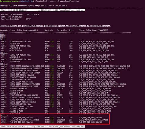 testing tlsv1 3 and supported ciphers sans internet storm center
