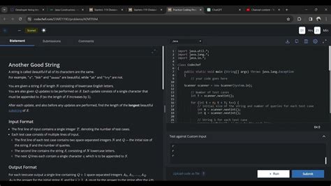 Practice Coding Problem Codechef Starter 119 Another Good String Youtube
