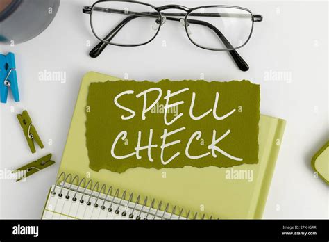 Hand Writing Sign Spell Check Conceptual Photo To Use A Computer