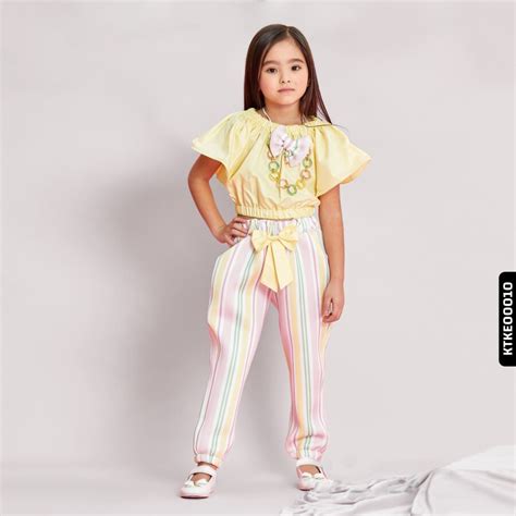 Kız Çocuk Alt Üst Takım 3 7 Yaş 6304 Rainbow Kız Çocuk Pantolon Takımı