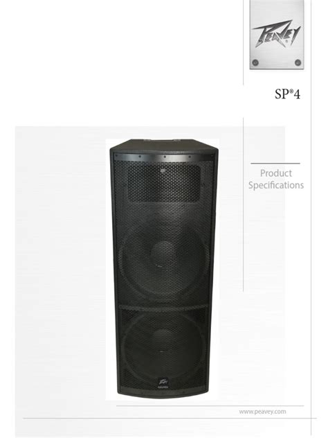 Sp 4 Spec Sheet Pdf Loudspeaker Sound Technology