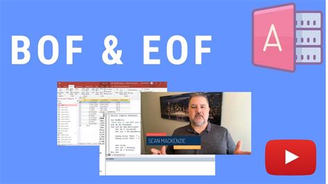 how to use bof and eof on recordsets in ms access youtube