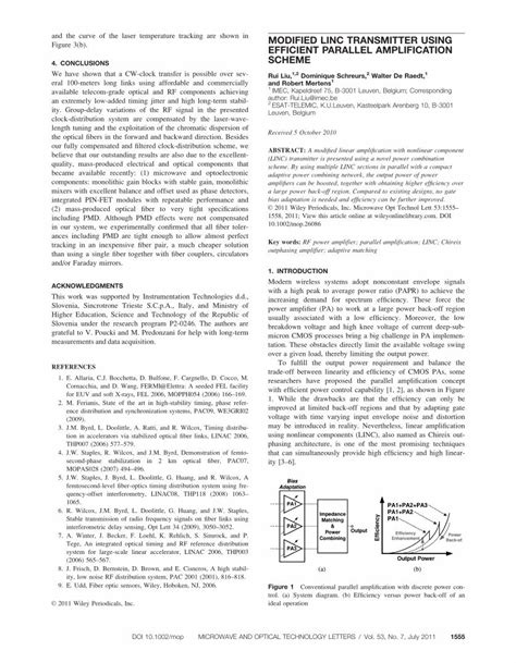 pdf modified linc transmitter using efficient parallel amplification