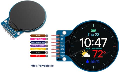 Arduino Nano Esp32 Round Circular Tft Lcd Display Arduino Nano