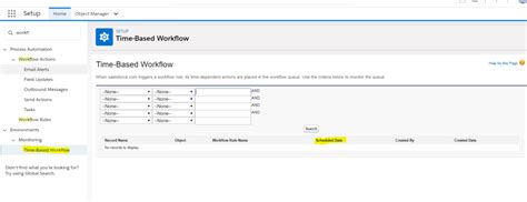 Time Based Workflow Rules Actions
