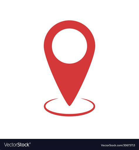 red pin tag pointer for map location mark icon vector image
