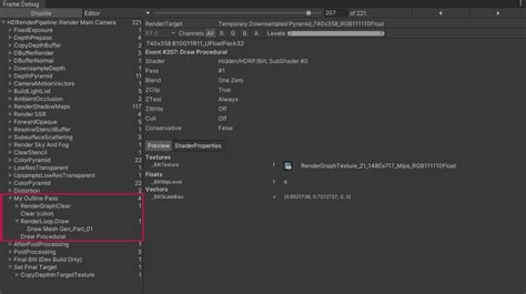 Viewing A Custom Pass In The Frame Debugger High Definition Rp 14012