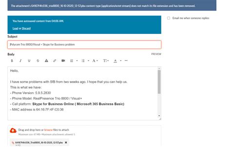Polycom Trio 8800viusal Skype For Business Problem Hp Support
