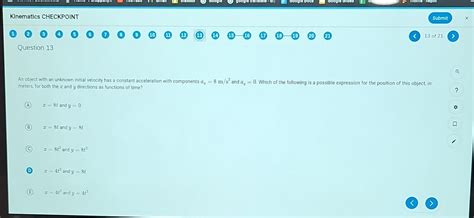 Solved An Object With An Unknown Initial Velocity Has A Chegg