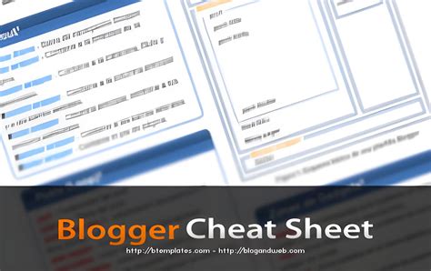 Chuleta O Cheat Sheet De Blogger Blog And Web