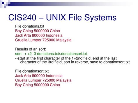 Ppt Cis 240 Introduction To Unix Instructor Sue Sampson Powerpoint