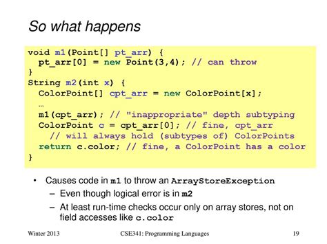 cse341 programming languages lecture 24 subtyping ppt download