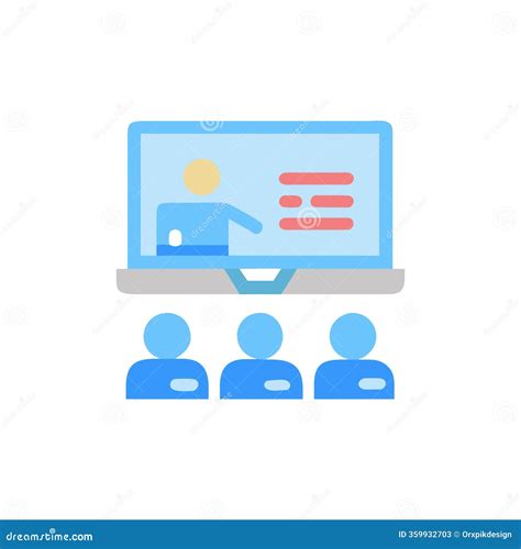 Digital Classroom Icon For Interactive Learning Stock Illustration