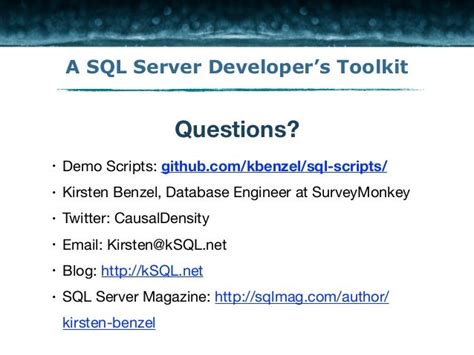 Sql Server Dev Toolkit