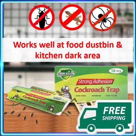 Perangkap Cicak Lipas Cockroach Lizard Trap 蟑螂屋 壁虎贴 Roach Trap Box Cockroaches Killer 壁虎屋 抓蟑螂