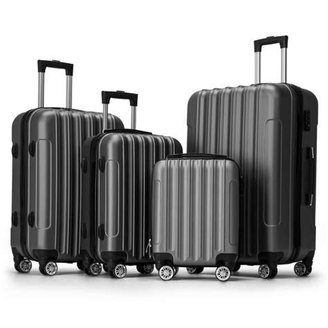 Zimtown 4 Piece Hardsided Luggage Set Abs Hard Shell 16in 28in Sizes