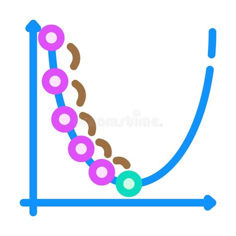 Gradient Descent Algorithm Color Icon Vector Illustration Stock Vector Illustration Of Stream