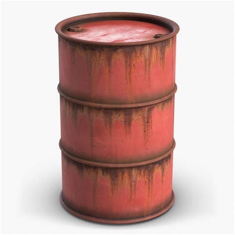 красная бочка 3D Модель $6 - .fbx - Free3D