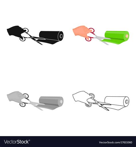 Cutting Scissors For Sewing Fabrics Royalty Free Vector