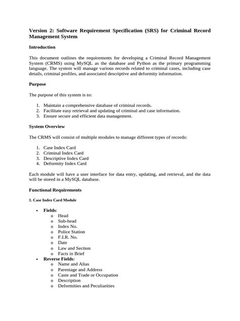 Software Requirement Specification Updated Pdf Database Index