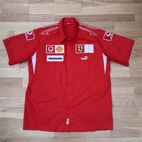 Scuderia Ferrari F1 Team Shirt Puma Mens Red Vodafone Size Large L