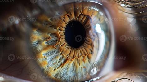 A Magnified View Of A Persons Eye Looking At A Retinal Scanner For