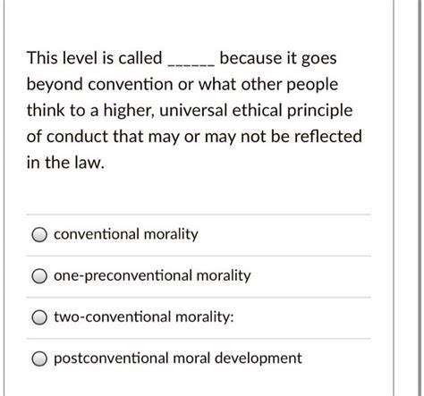 Postconventional Morality