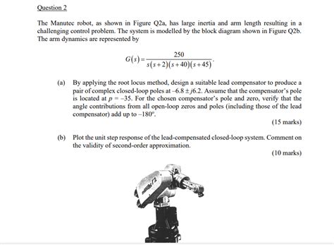 Solved Question 2the Manutec Robot As Shown In Figure Q2a