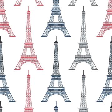 Vector Seamless Eiffel Tower Pattern Tower Pattern Eiffel PNG Transparent Image And Clipart