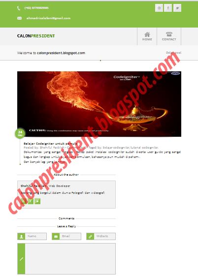 Tutorial Codeigniter Aplikasi Website Blog Weblog Sederhana Dengan Codeigniter Contoh