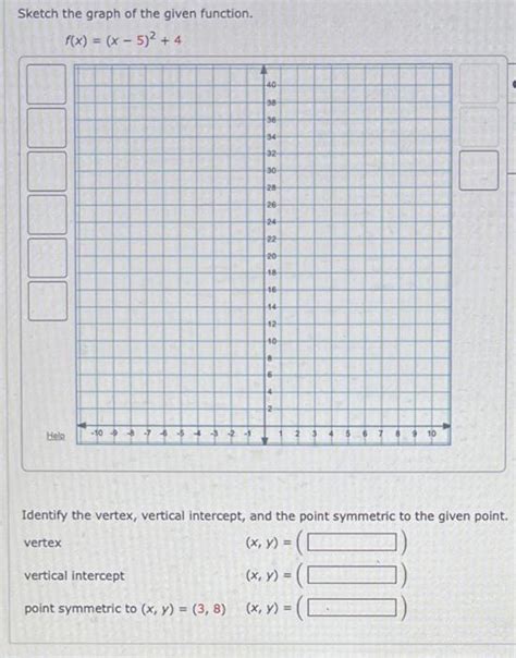 Solved Sketch The Graph Of The Given Function Fxx−524