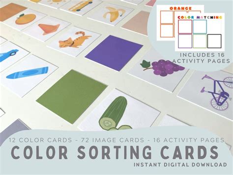 Color Sorting Activity Color Matching Cards Babe Prebabe Homebabe Daycare