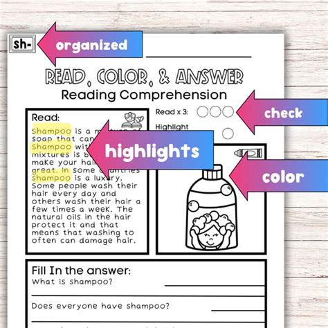 Beginning Digraph Reading Comprehension Passages With Questions Sh