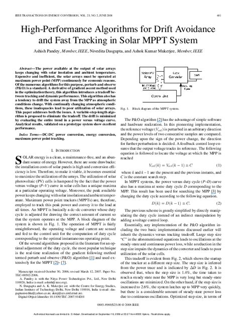 Pdf High Performance Algorithms For Drift Avoidance And Fast Tracking