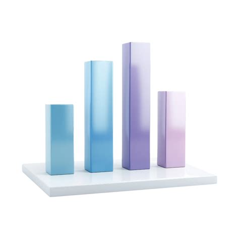 3d Bar Graph With Gradient Colors 50091453 Png