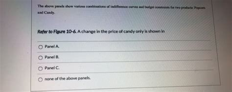 Solved Figure 70 6 Candy The Above Panels Show Various