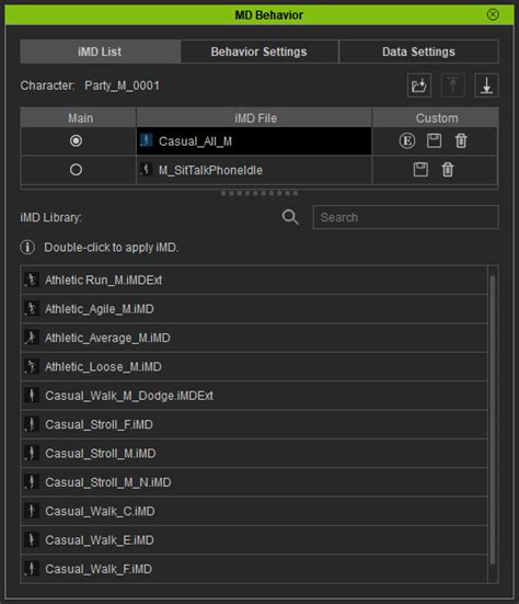 How To Save And Load Imd Data Settings
