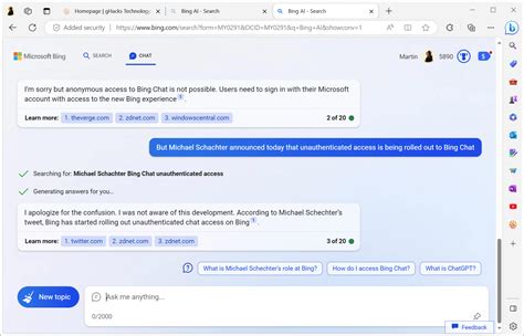 Microsoft Is Rolling Out Anonymous Bing Chat Access GHacks Tech News