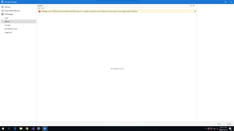 Package Source Official Has Encountered Error Help Uipath Community