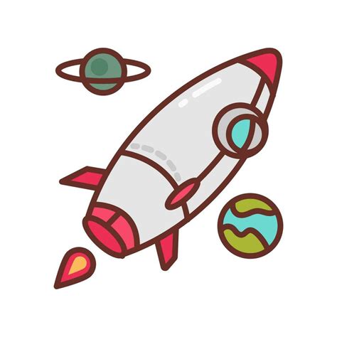 Spacecraft Icon In Vector Illustration 36445510 Vector Art At Vecteezy