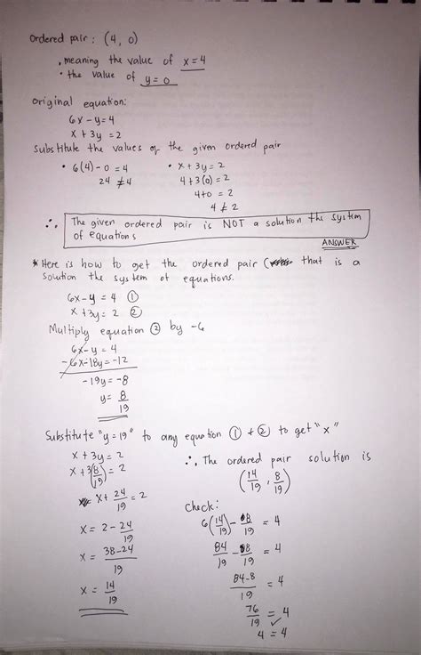 [solved] determine whether the given ordered pair is a solution to the
