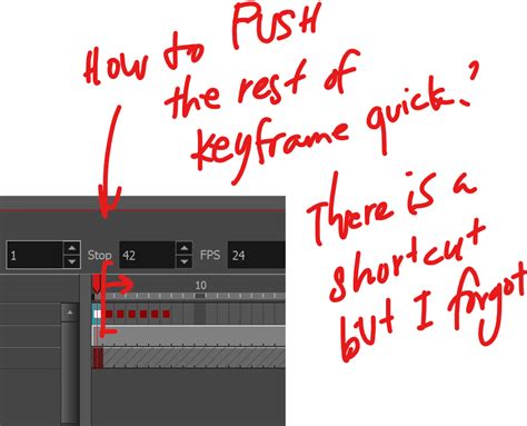 There A Shortcut That Will Push And Spacing Out The Rest Of The