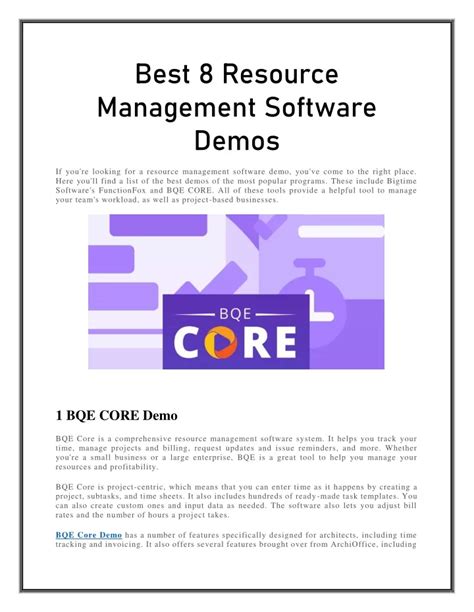 Ppt Best 8 Resource Management Software Demos Powerpoint Presentation Id11607899
