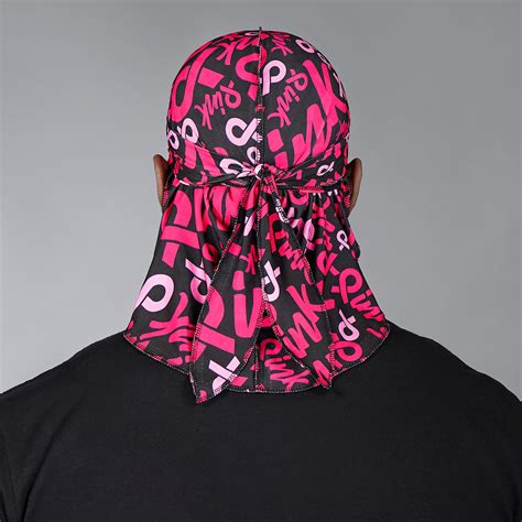 Pink Ribbon Pattern Durag Sleefs