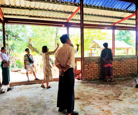 အ ထ က ပိုင်ကျုံကျောင်း၌ ကျောင်းဆောင်သစ် တည်ဆောက်ပြီးစီးမှုအား တာဝန်ရ