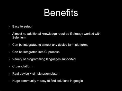 Appium Test Automation For Mobile Apps Pptx Operating Systems Computer Software And