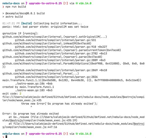 🐛 Bug `astrojscompiler` Panic · Issue 365 · Withastrocompiler · Github