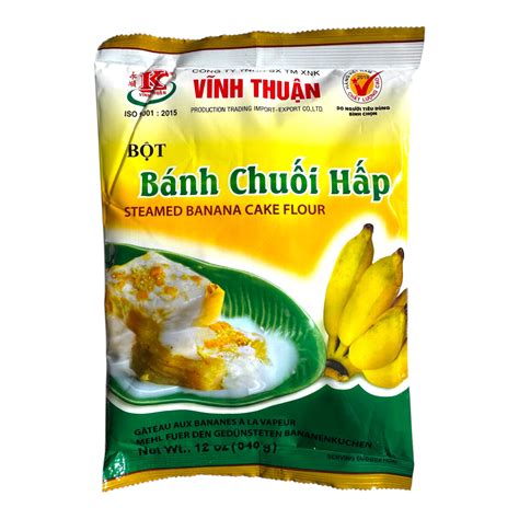 Vinh Thuan Steamed Banana Cake Flour Bot Banh Chuoi Hap 12oz 340g L