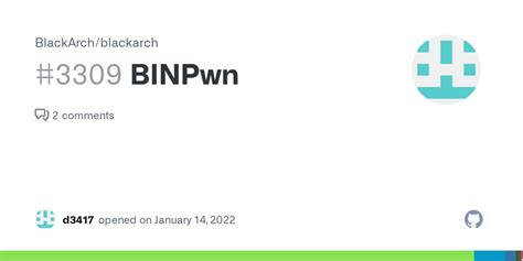 BINPwn Issue 3309 BlackArch Blackarch GitHub